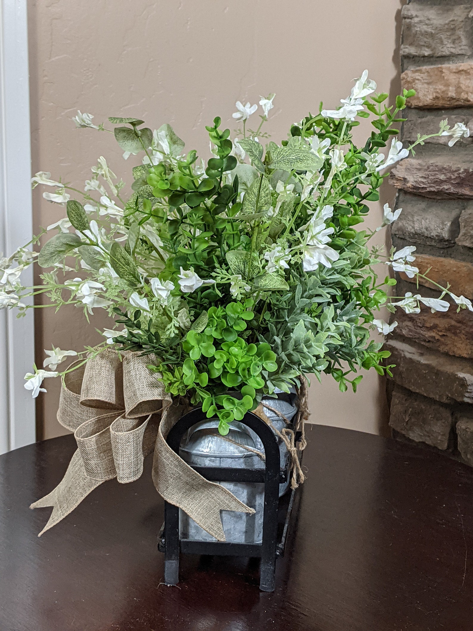 Boxwood Floral Arrangement Spring Floral Arrangement | Etsy
