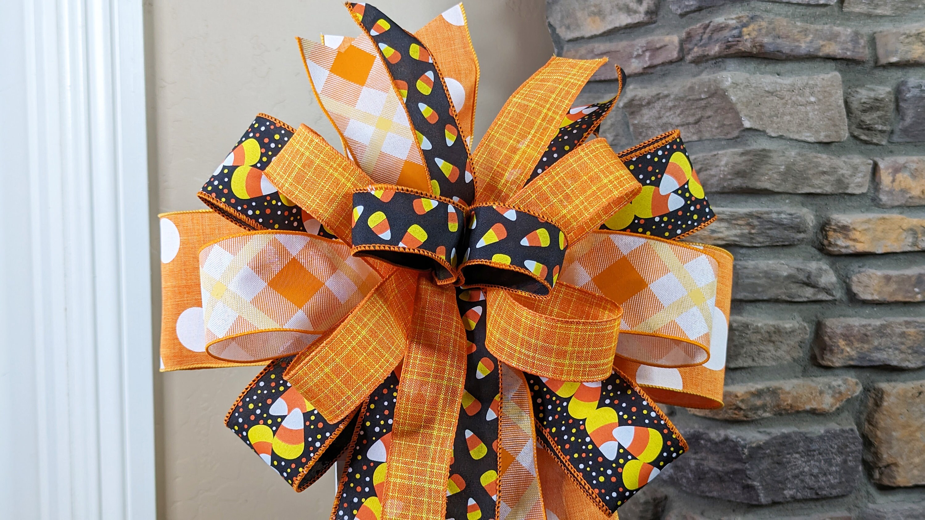 Halloween Lantern Bow Set, Halloween Bow (set of 2), Halloween Wreath ...