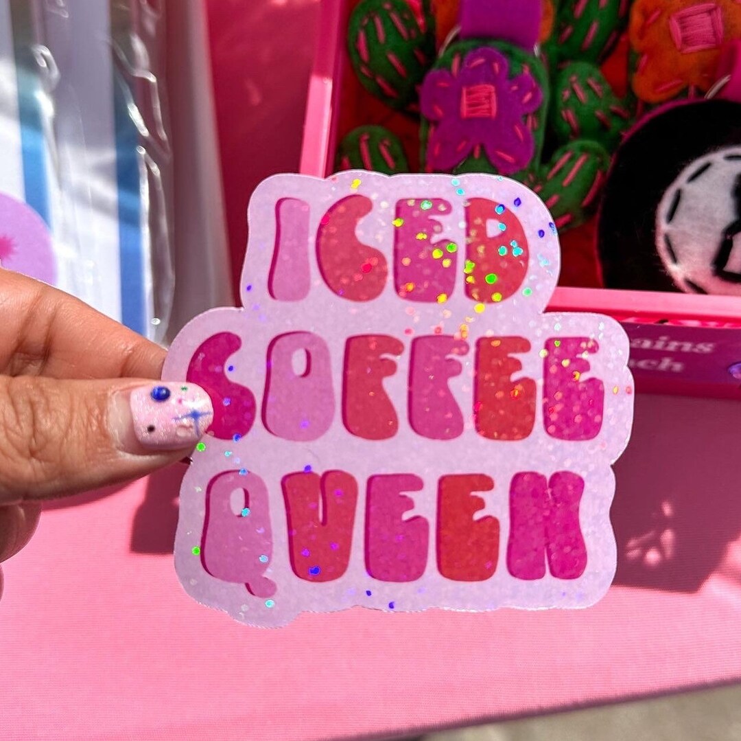 Iced Coffee Queen Sticker - Etsy