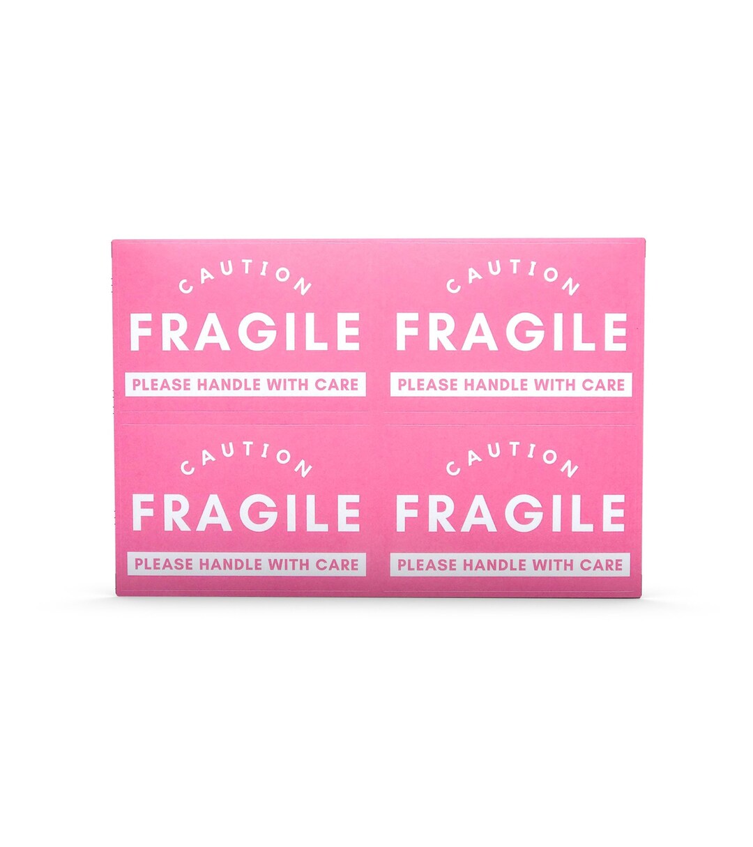 Pink Fragile Sticker, Handle With Care, 3 Inch Cute Business Stickers ...