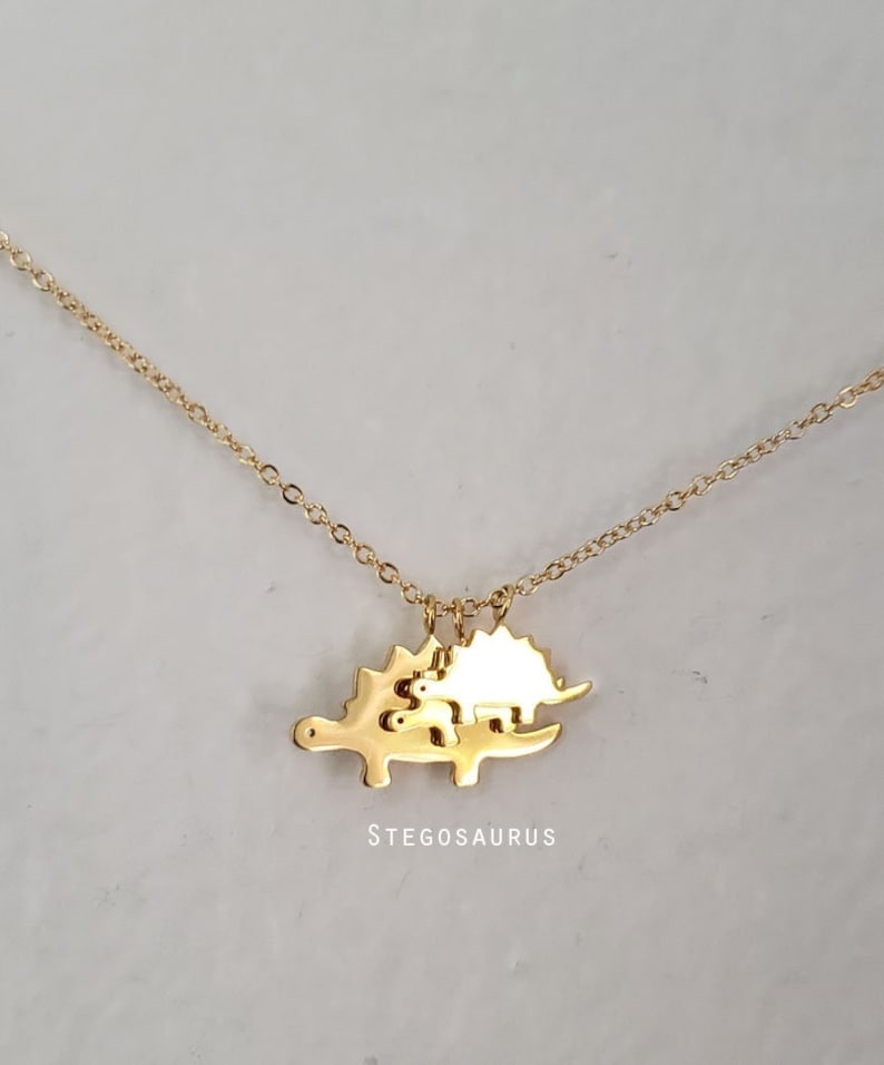 Mom and Baby Dinosaur Necklace Mama Dinosaur Jewelry for - Etsy