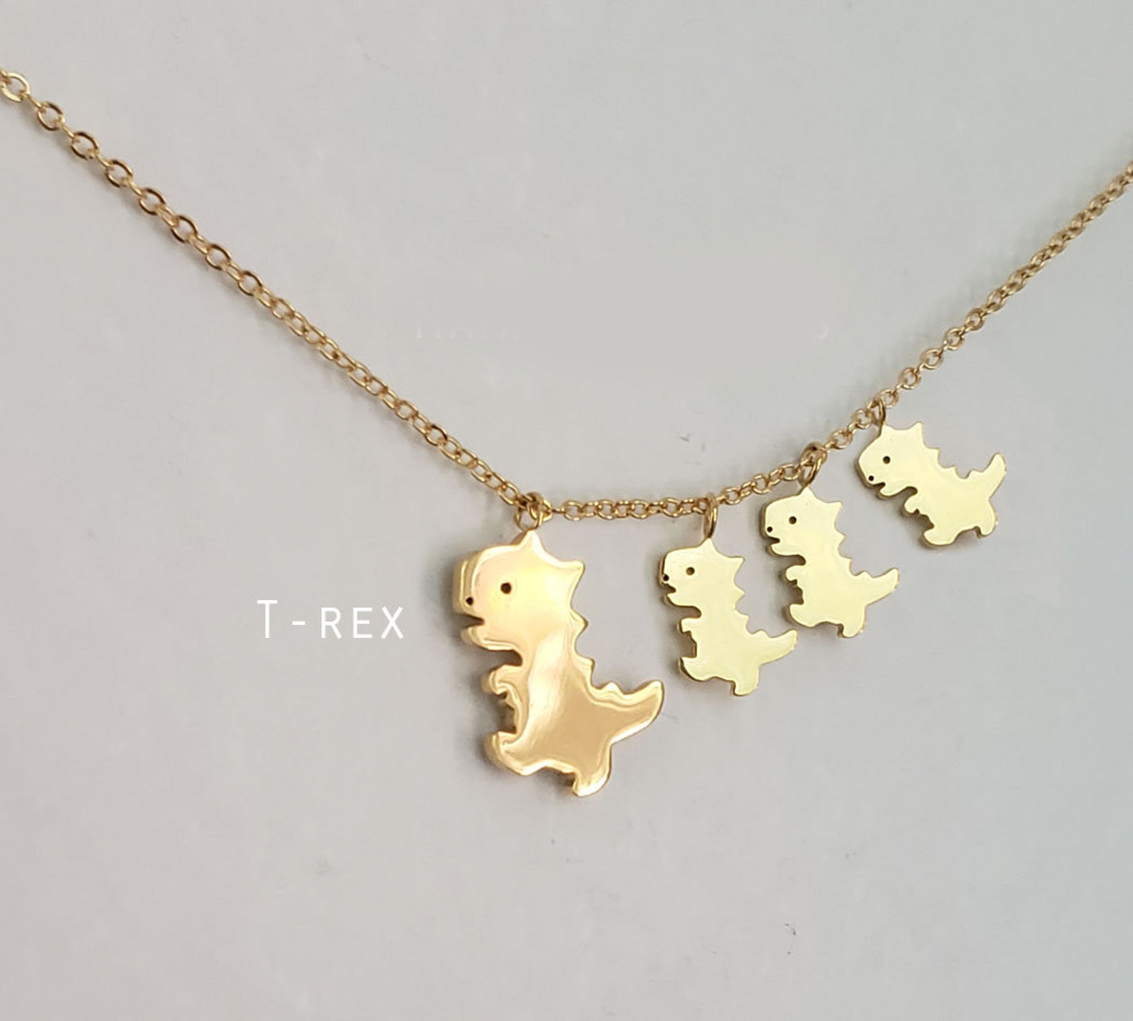 Mom and Baby Dinosaur Necklace Mama Dinosaur Jewelry for - Etsy