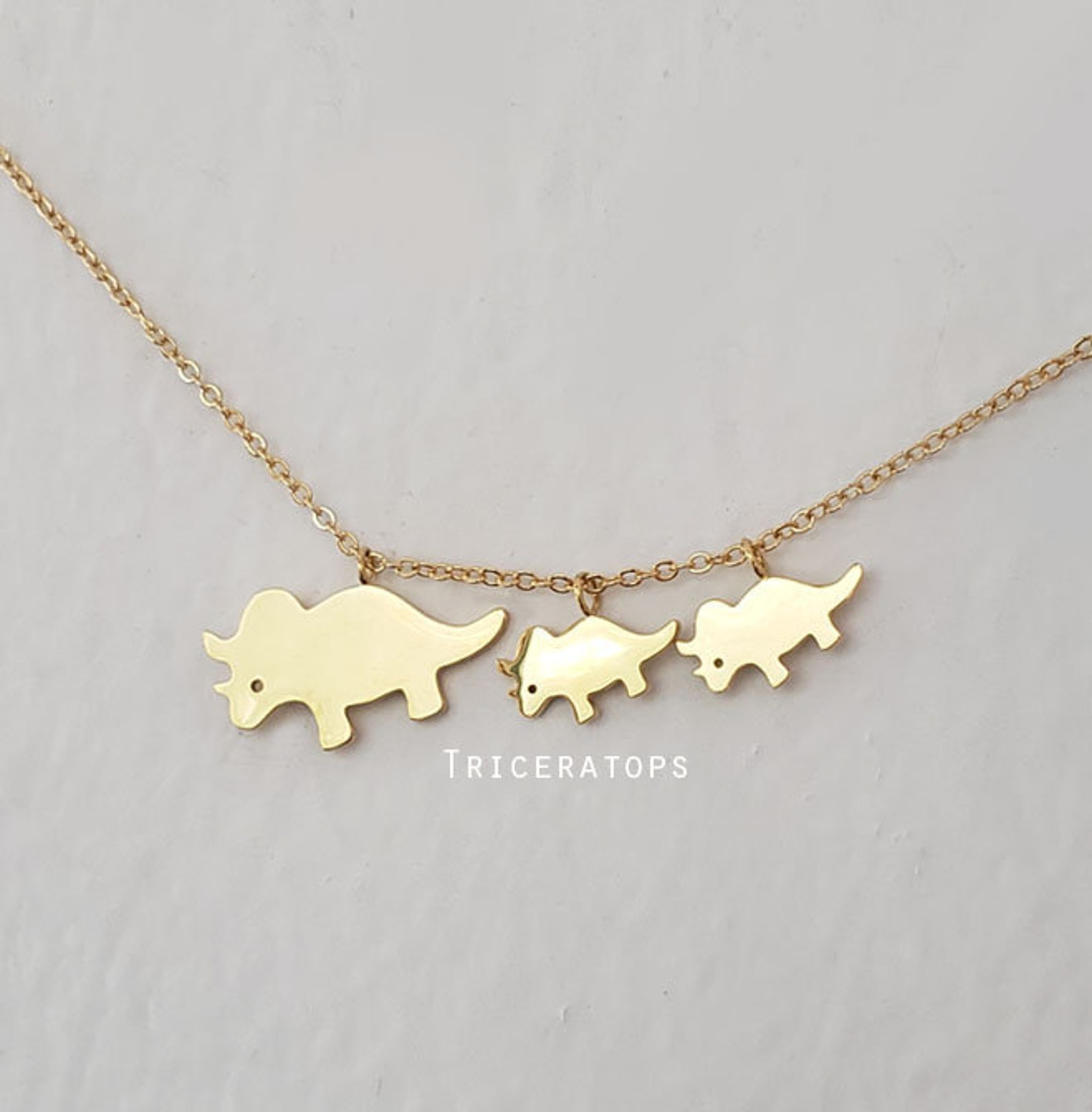 Mom and Baby Dinosaur Necklace Mama Dinosaur Jewelry for - Etsy
