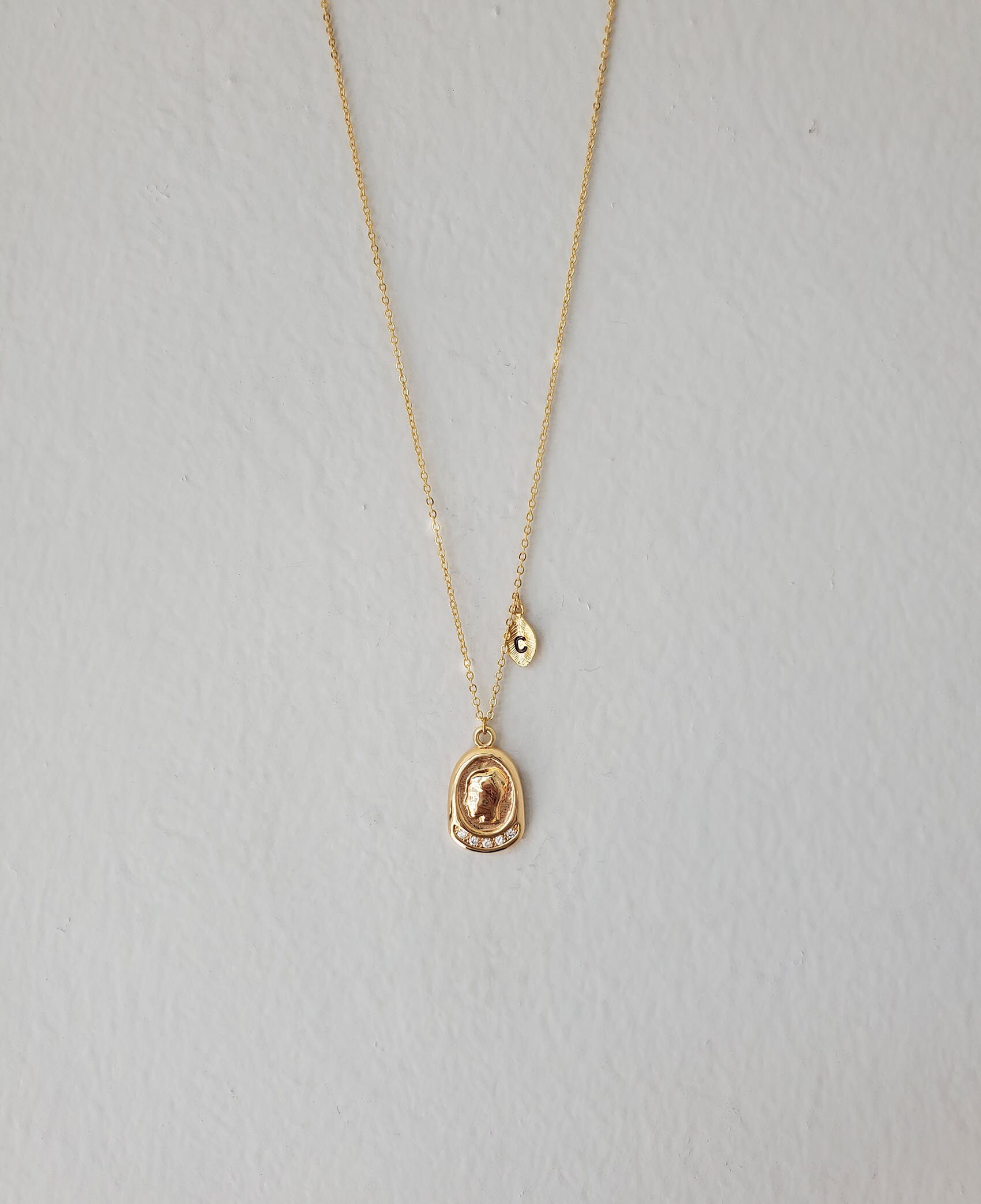 18k Gold Greek Goddess Necklace for Womenvintage Classic Lady - Etsy