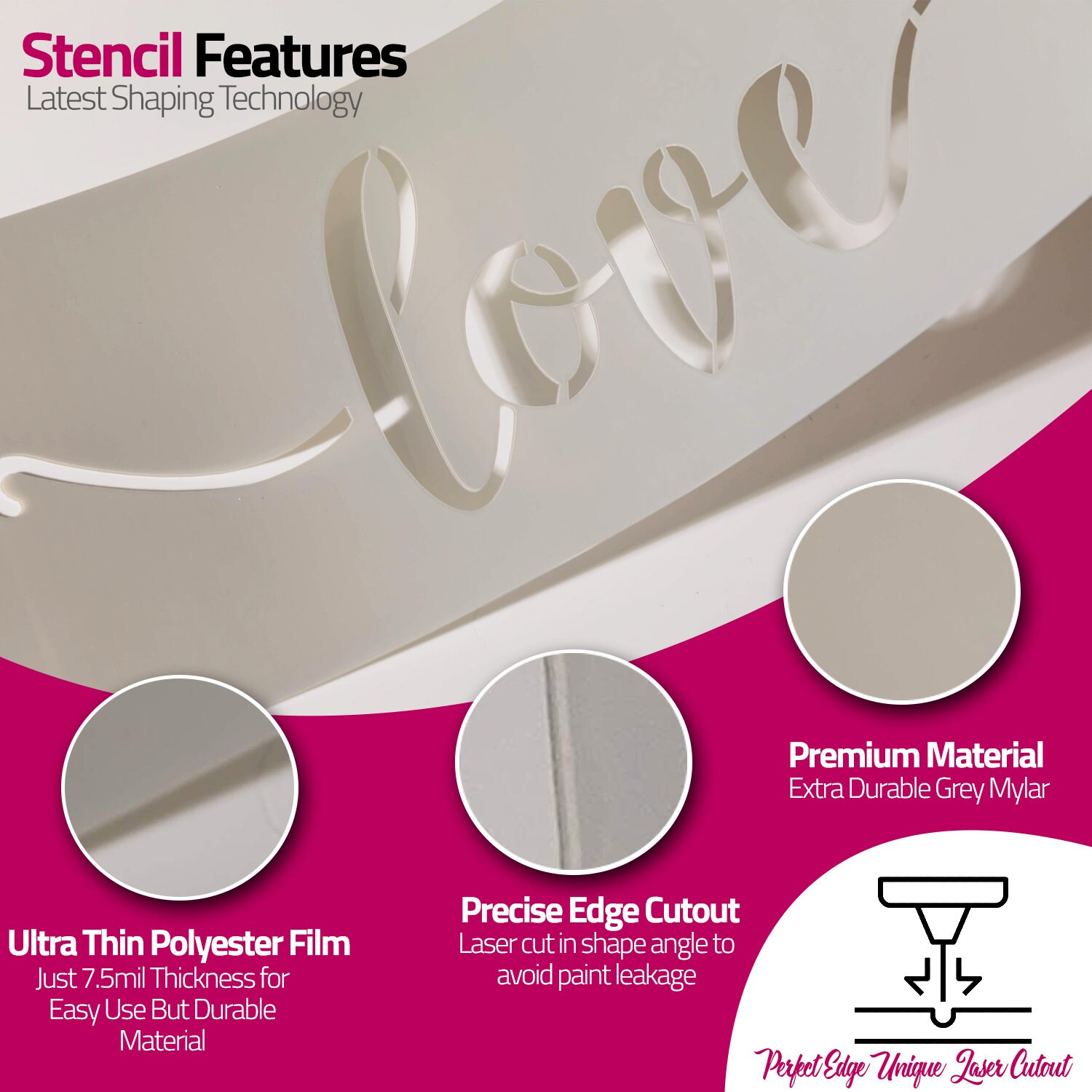 Reusable Stencil Kit 16pcs Stenciling Set for Painting Wood - Etsy