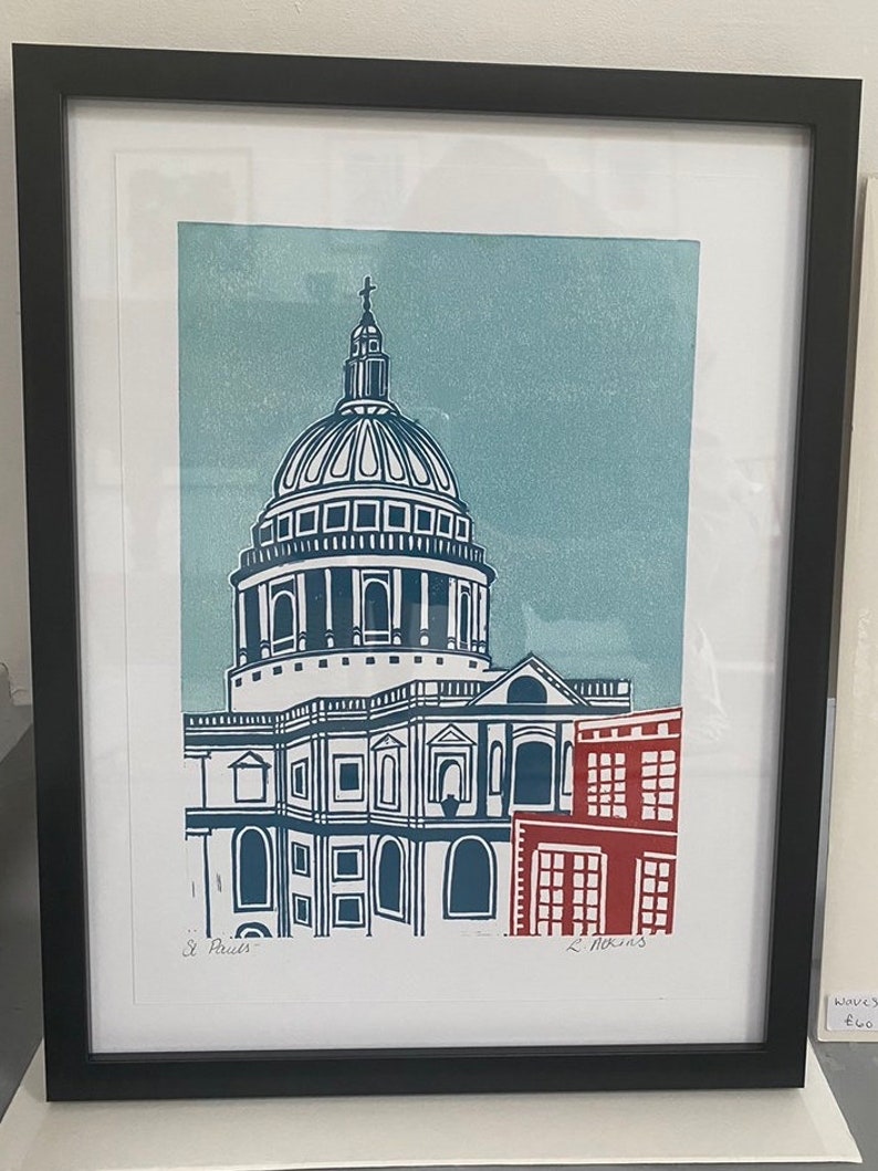 St Pauls, London, Lino Print - Etsy