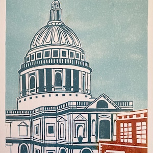 St Pauls, London, Lino Print - Etsy