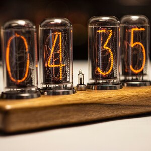 Nixie Tube Clock IN18 on 4 Lamps - Etsy
