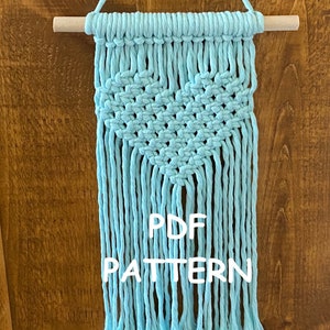 Macrame Wall Hanging Pattern Small Heart Wall Hanging - Etsy