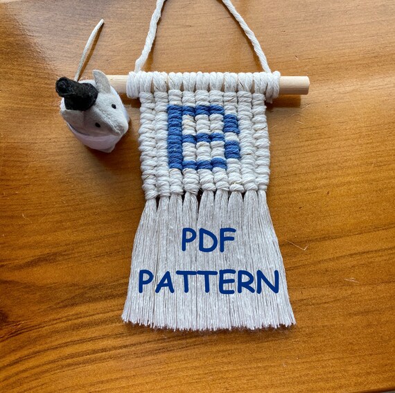 PATTERN Modern Macrame Letter b Mini Wall | Etsy