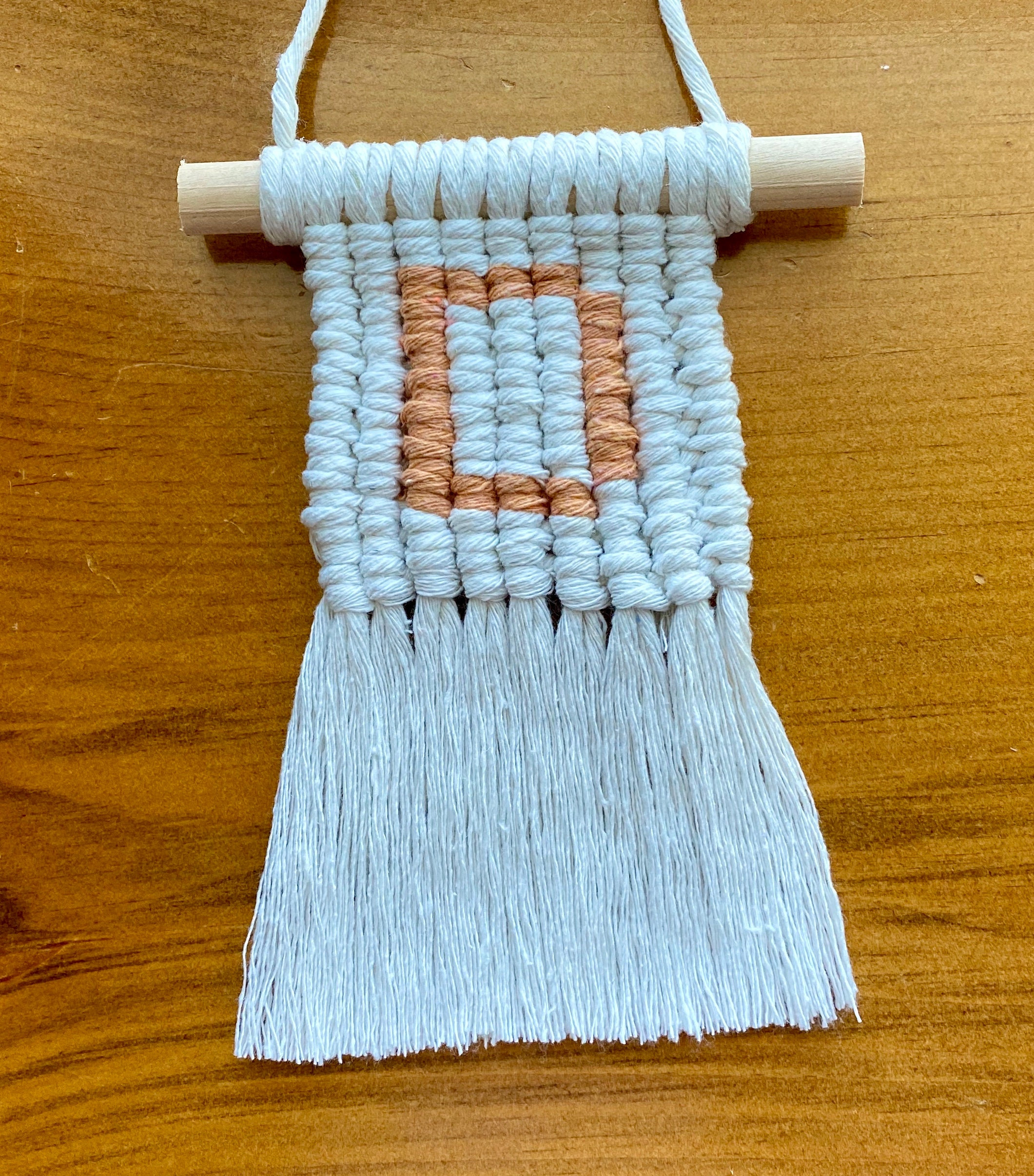 PATTERN Modern Macrame Letter d Mini Wall Hanging Pattern Nursery Decor ...