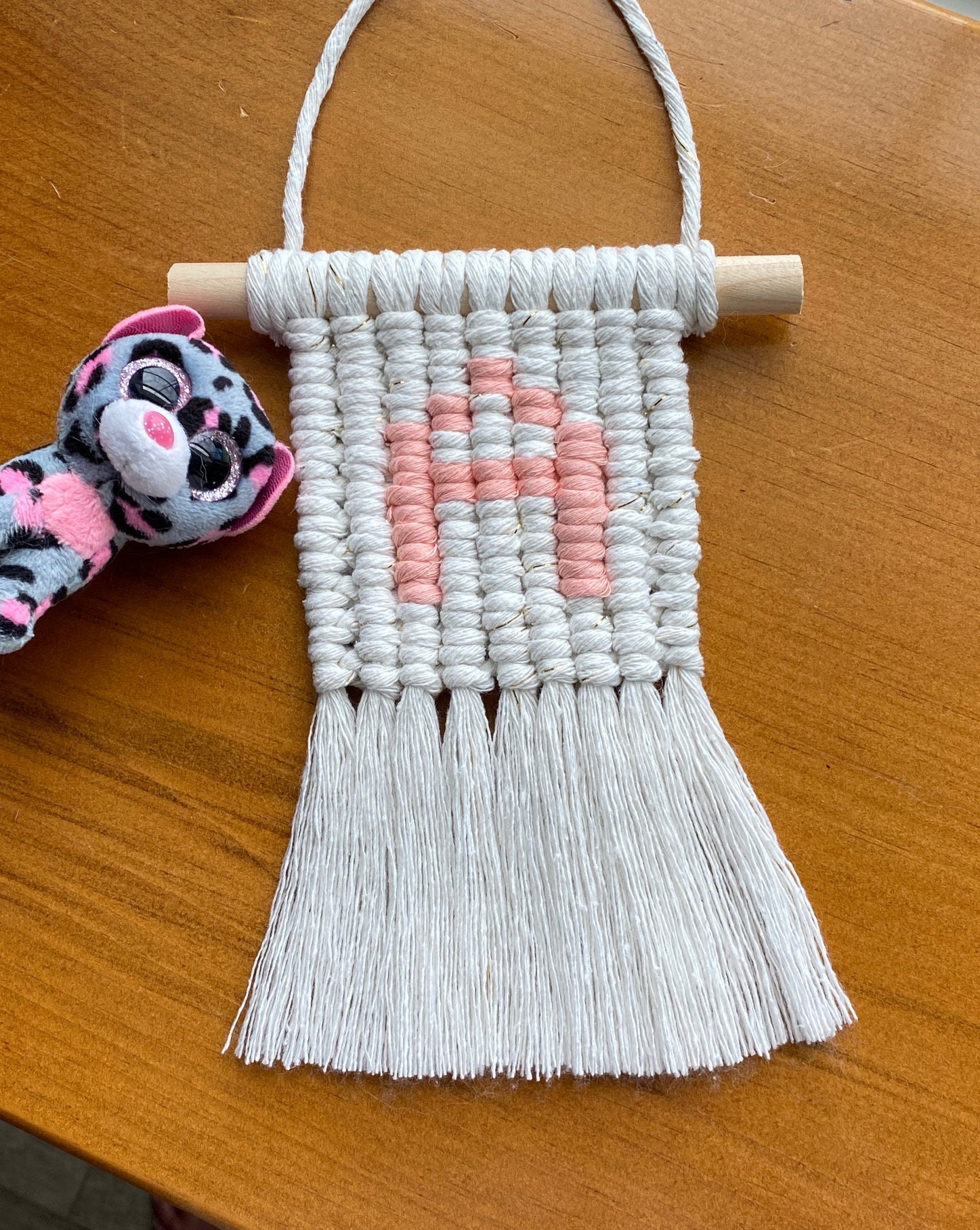 PATTERN Modern Macrame Letter a Mini Wall Hanging Pattern Nursery Decor ...