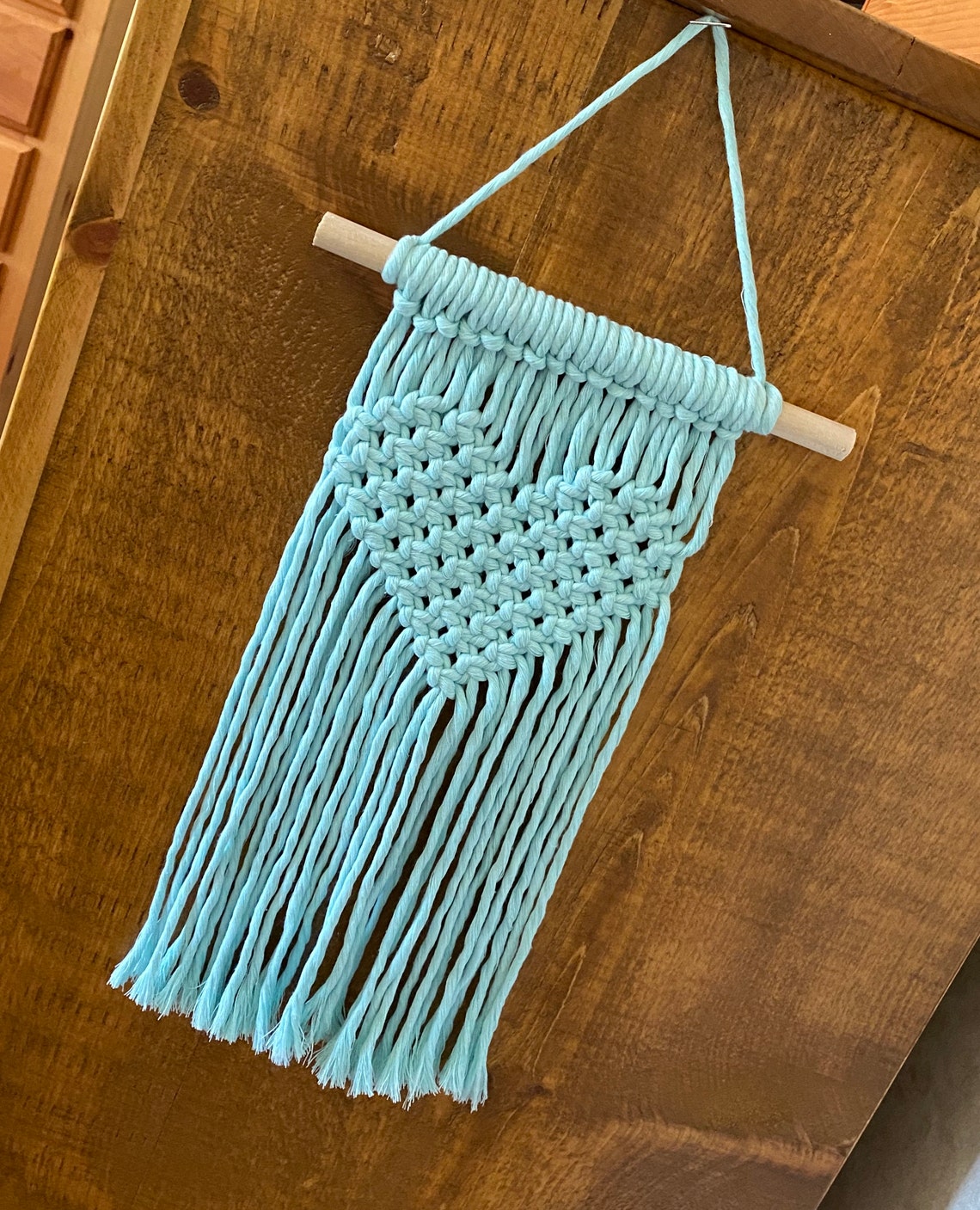 Macrame Wall Hanging Pattern Small Heart Wall Hanging | Etsy