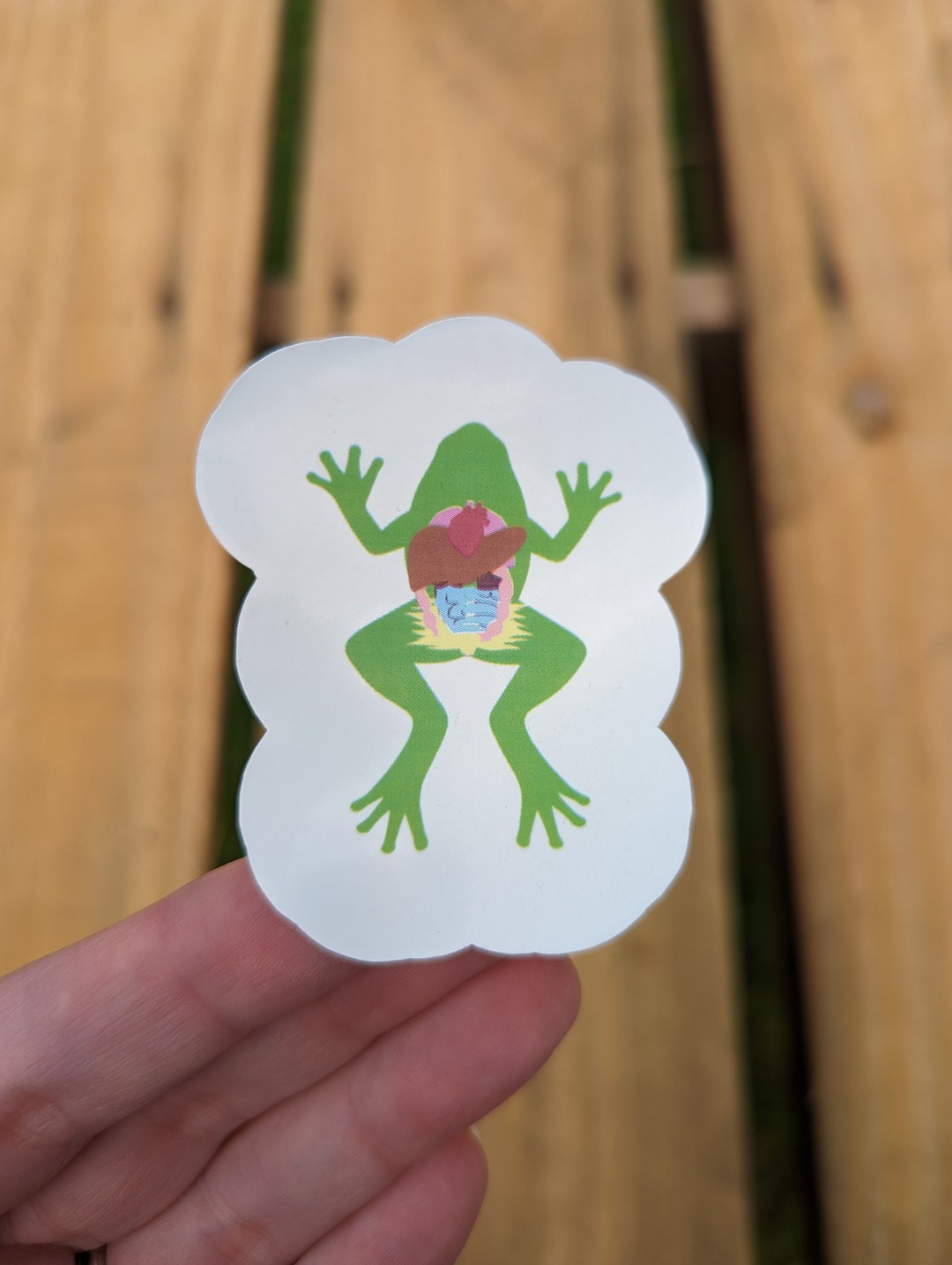 Science Biology Sticker, Dissected Frog Decal, Funny Scientist Sticker ...