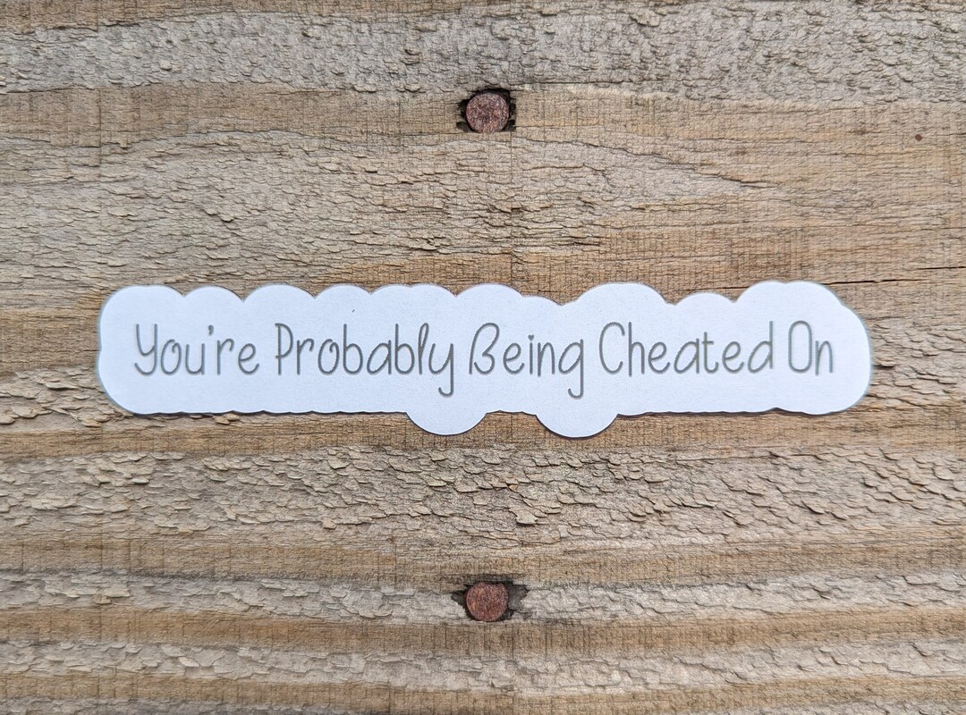 You're Probably Being Cheated on Sticker | Funny Friendship Decal ...