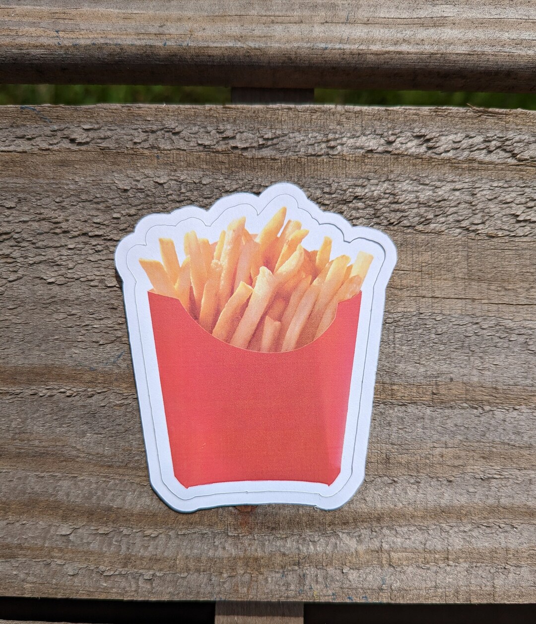 French Fries Sticker, Ironic Fry Sticker Image, Funny Fast Food Decal ...