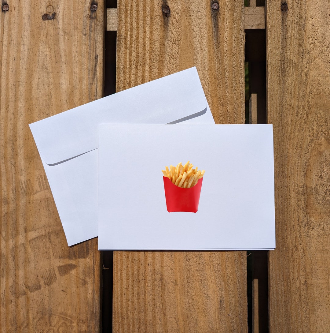 French Fries Greeting Card, French Fry Card, Fast Food Funny Friend ...