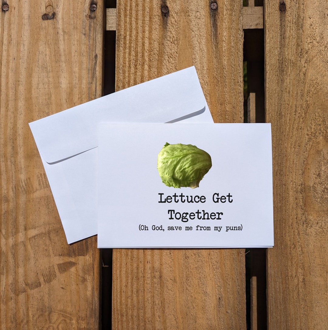 Lettuce Greeting Card / Mayo Lovers Picture Card / Funny Food Friend ...