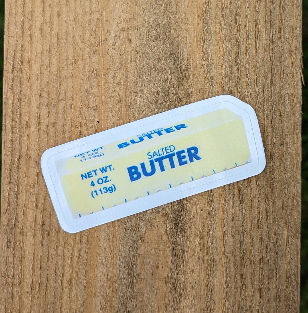Butter Sticker, Stick of Butter, Funny Food Decal, Dairy Lovers Sticker ...