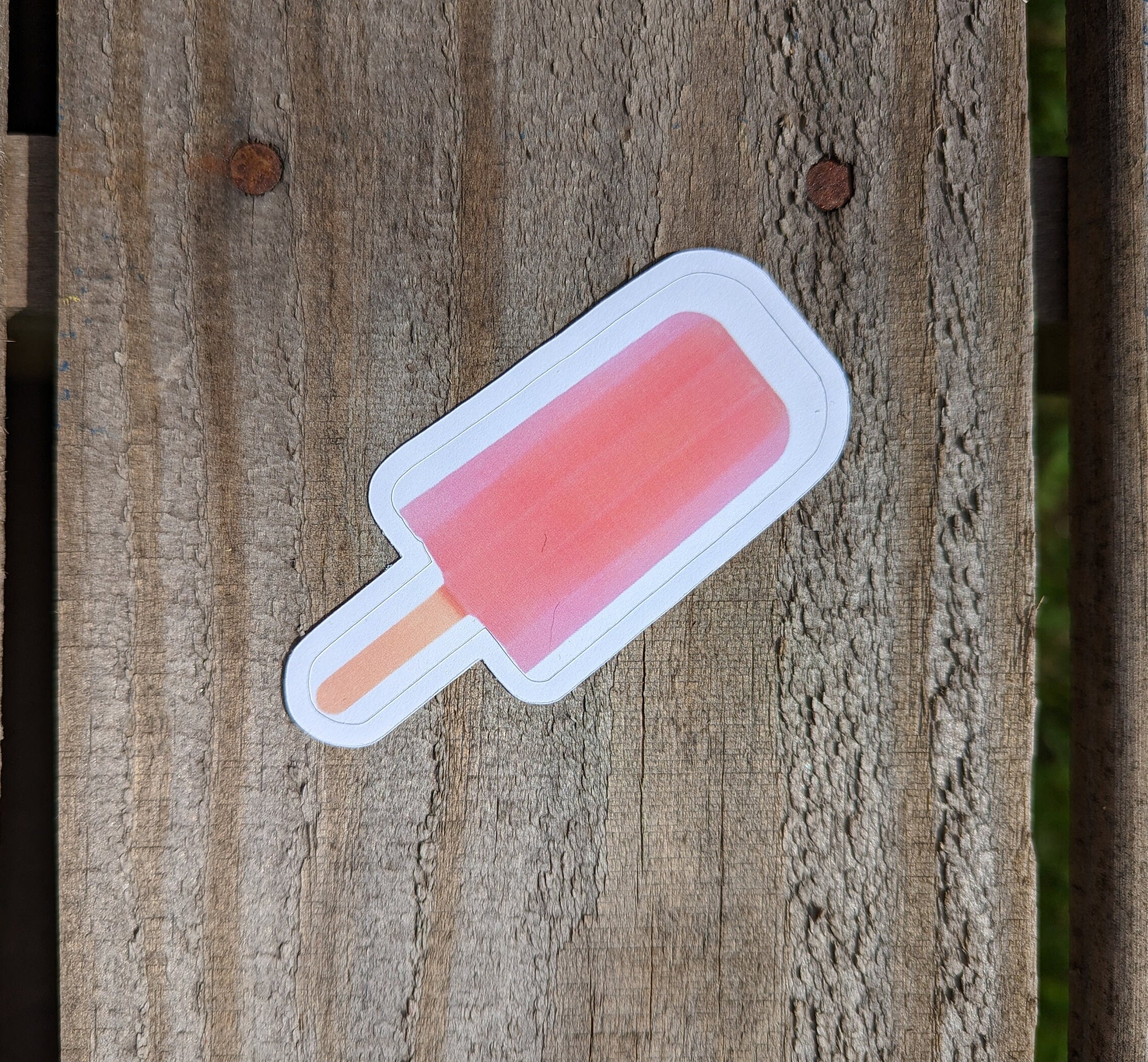 Popsicle Sticker, Ironic Pink Stick Popsicle Sticker Image, Funny Food ...