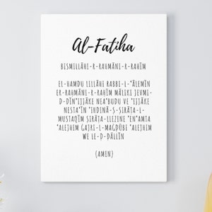 Surah Al Fatiha - Islamic Wall Art Home Decor | Quran | Muslim Nursery ...