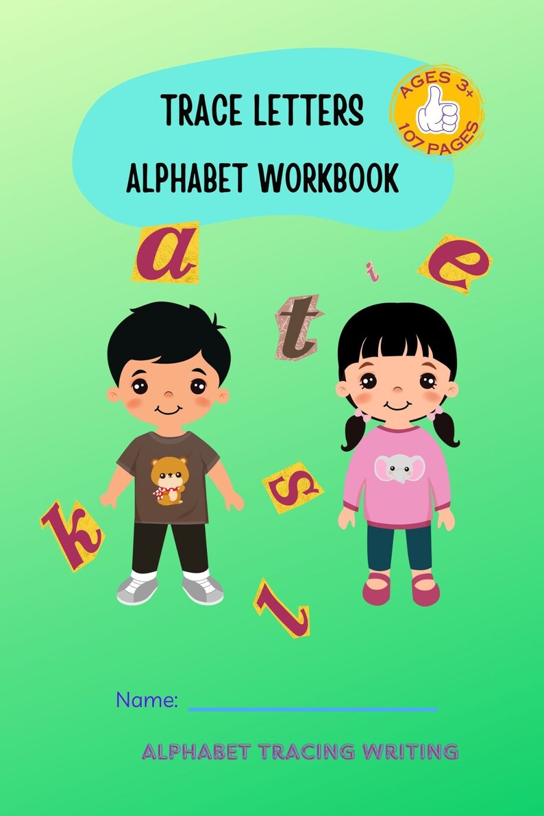 Alphabet Tracing Workbook 107 Worksheets for Preschoolers ABC Tracing ...