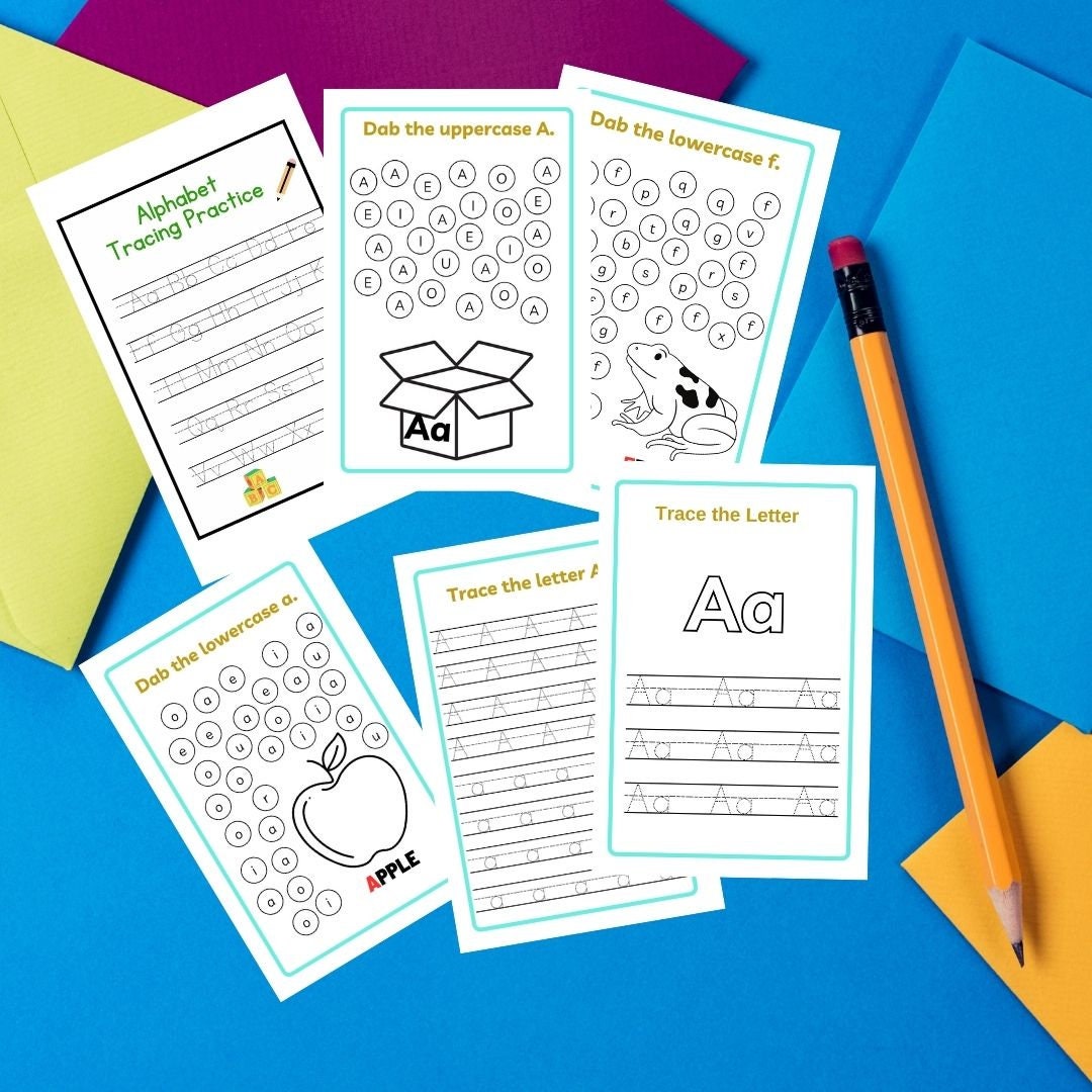 Alphabet Tracing Workbook 107 Worksheets for Preschoolers ABC Tracing ...