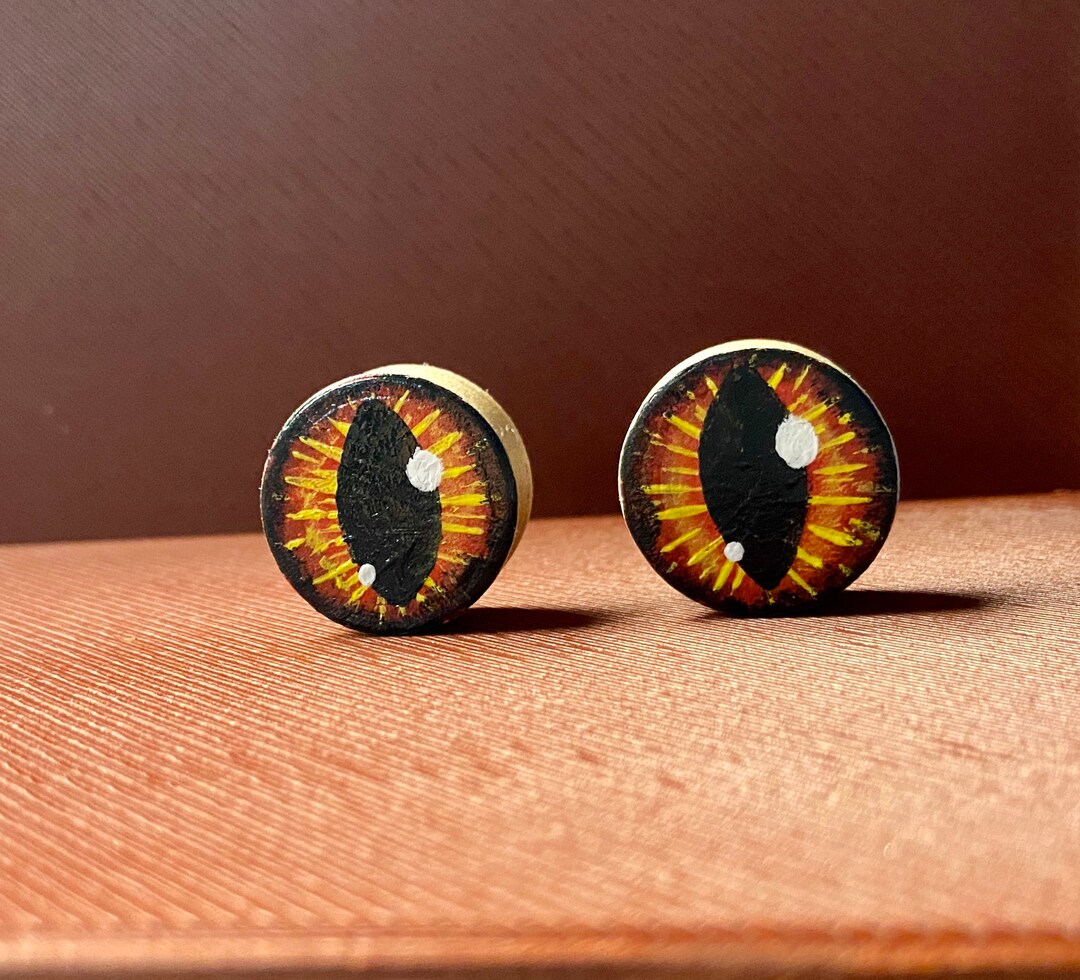 7/8 22mm Hand Painted Solid Red Plugs the Eye - Etsy