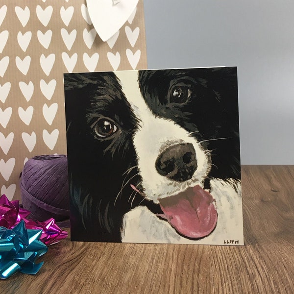 Border Collie Thank You Card - Etsy
