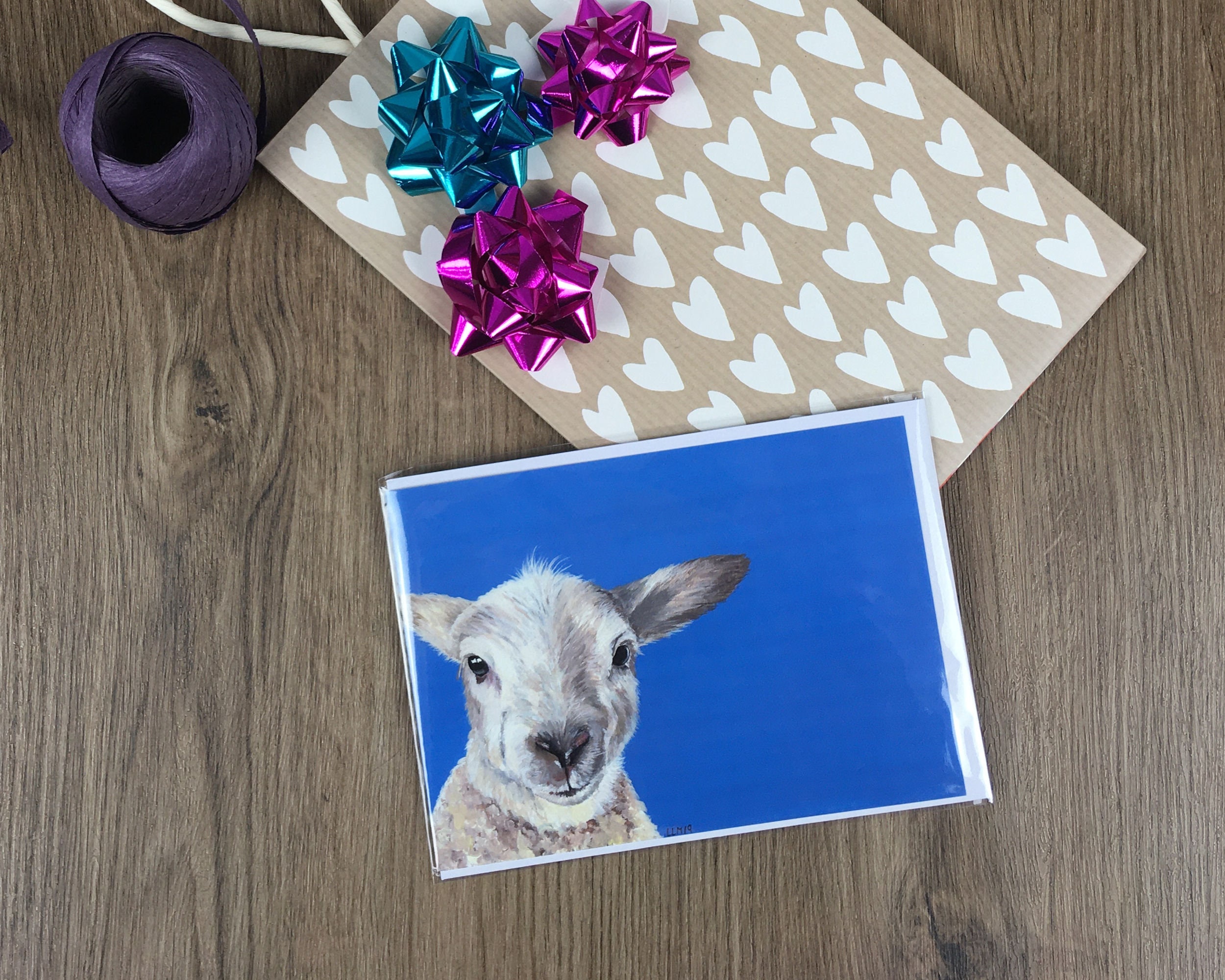 Greeting Card Lamb Card Animal Art Birthday Stationery - Etsy UK