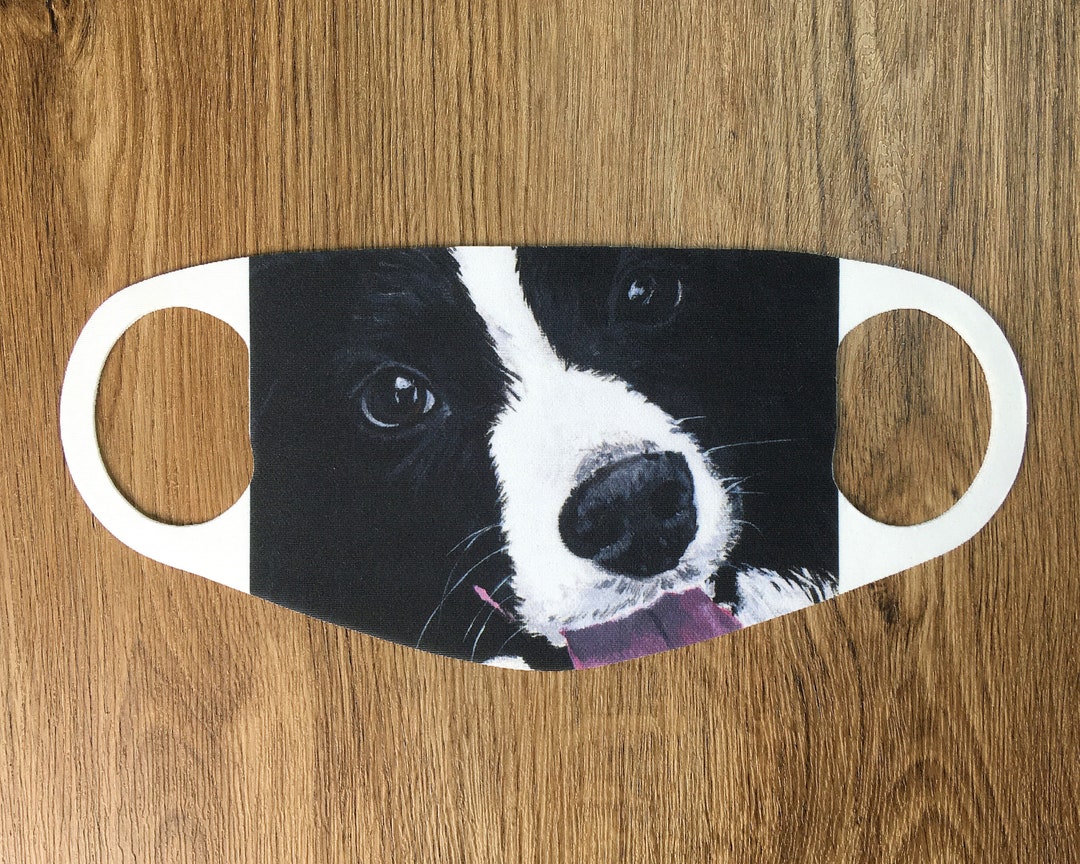 Fun Facemask, Border Collie Facemask, Dog Facemask, Animal Facemask ...