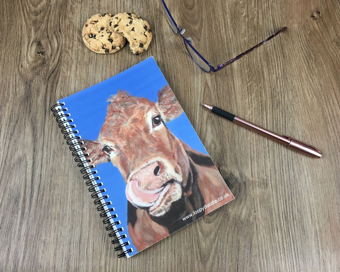 Cow Notebook Cute Notebook Office Stationery Office Gift - Etsy