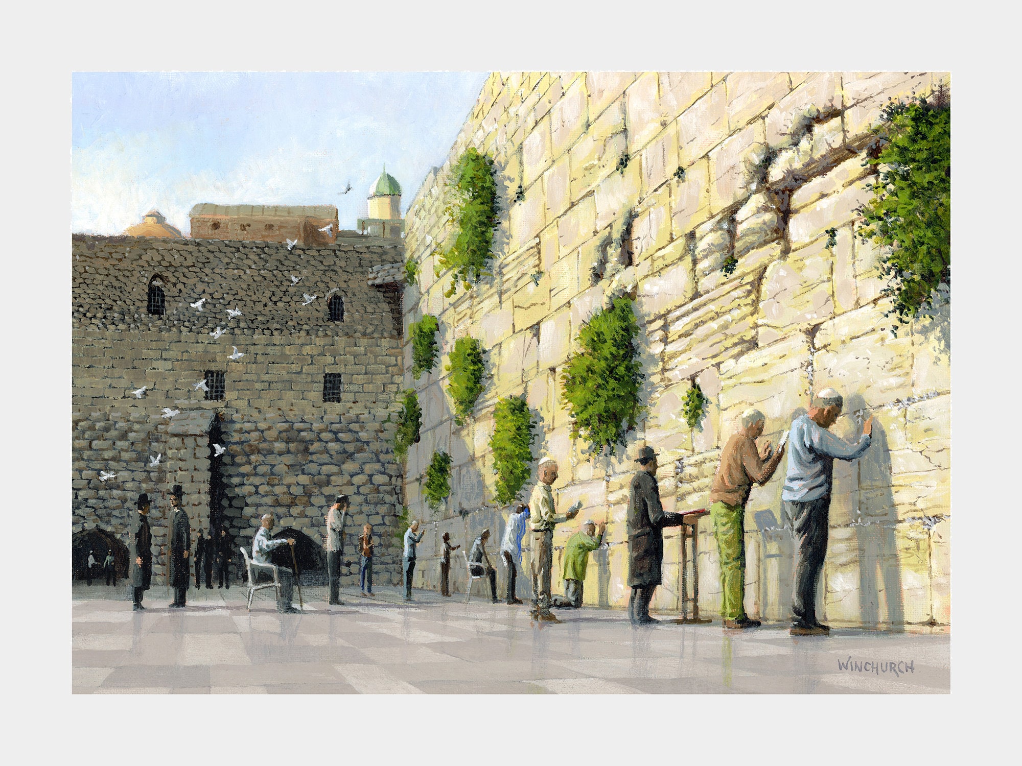 Western Wall in Jerusalem Oil Painting, Fine Art Print, Wall Art - Etsy
