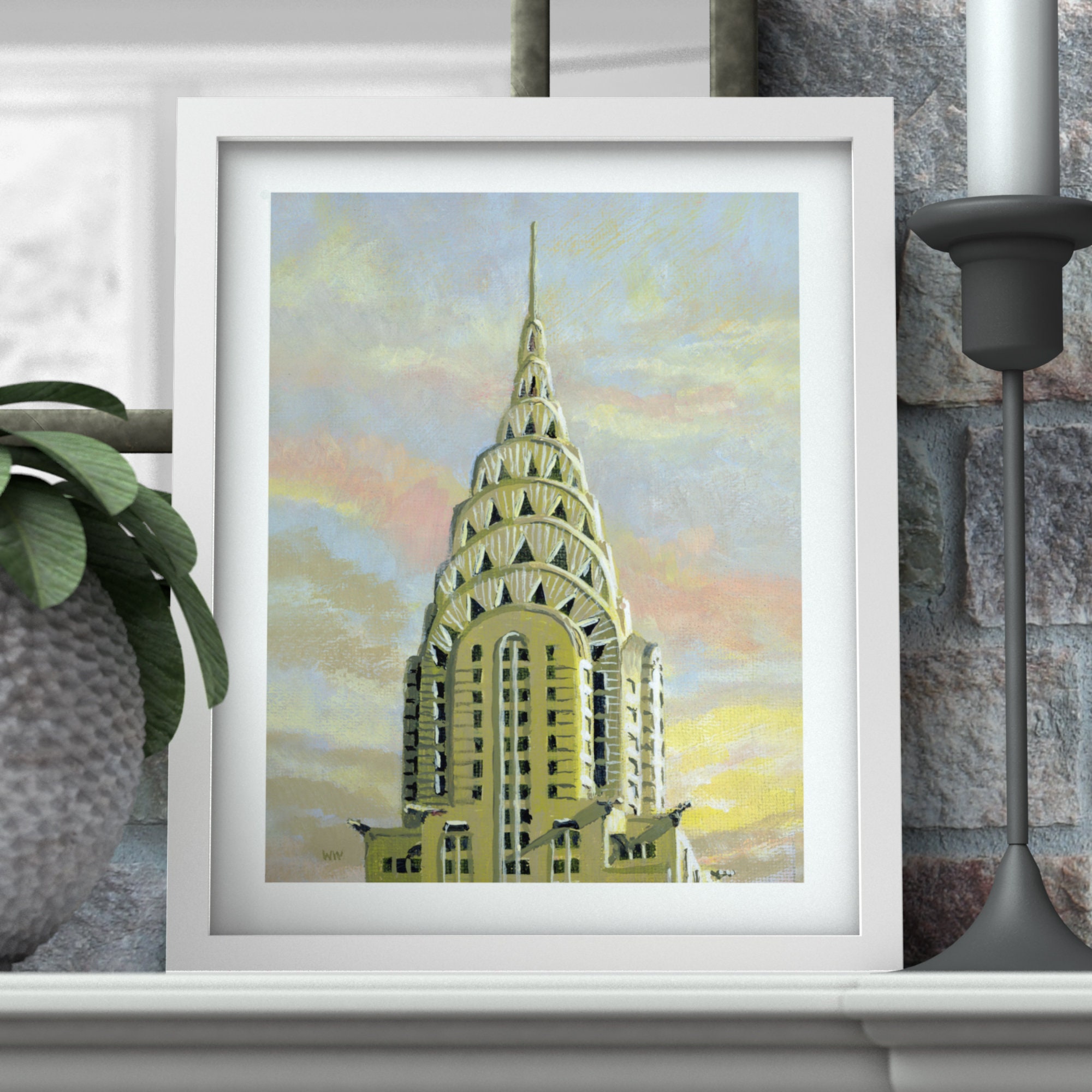 Chrysler Building Painting, Fine Art Print, New York’s Iconic, Art Deco ...