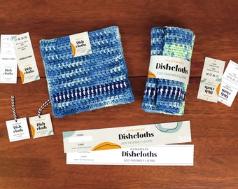 PRINTABLE Dish Cloth Tags Wrap Labels Downloadable PDF. Tags for ...