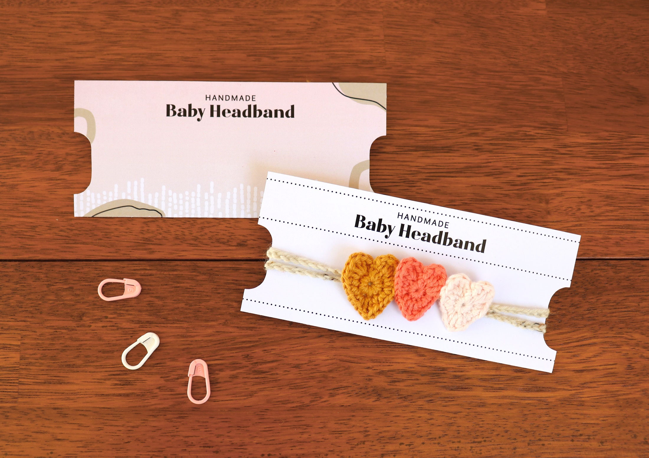 Printable BABY HEADBAND Holders Downloadable PDF. Hang Tags Packaging ...