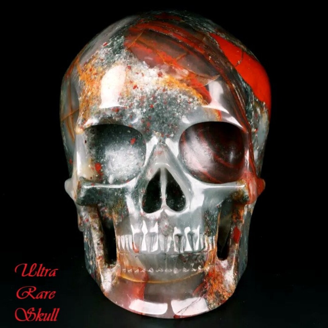 Ultra Realistic Skull! High Quality Tourmaline & White Quartz Crystal ...