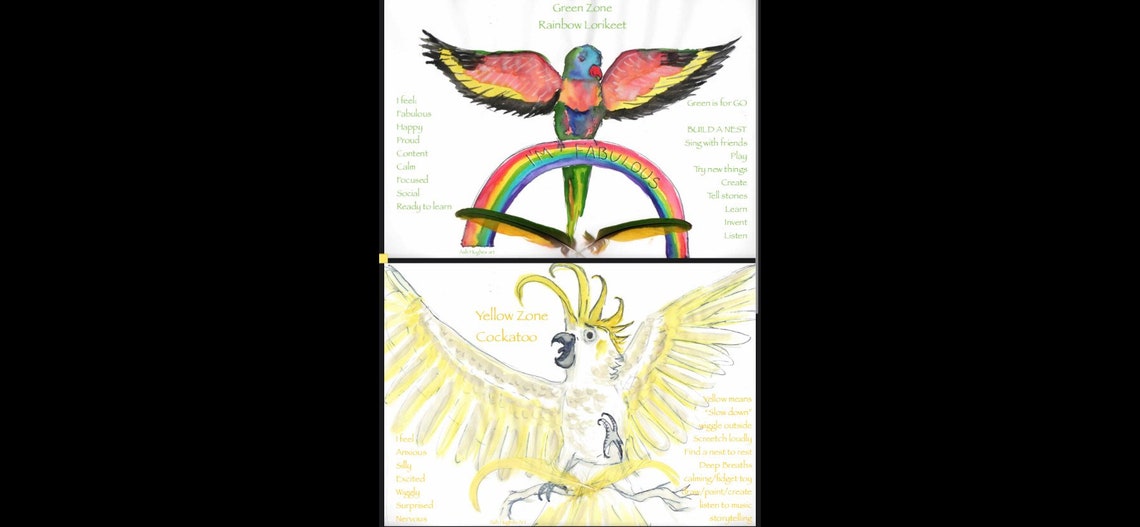 Australian Birds Zones of Regulation. - Etsy