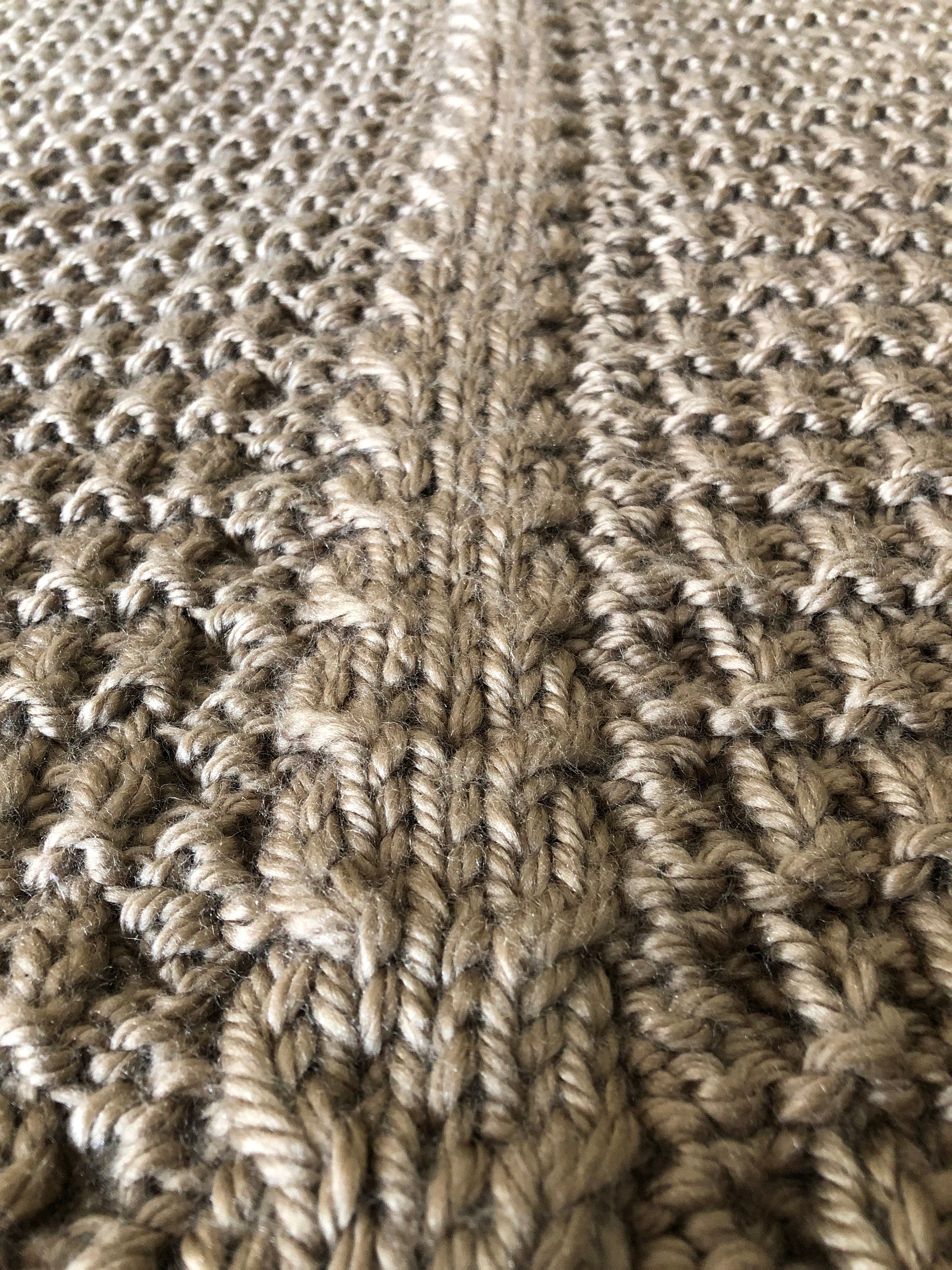 Reversible Striped Rib and Cable Throw Blanket Pattern - Etsy
