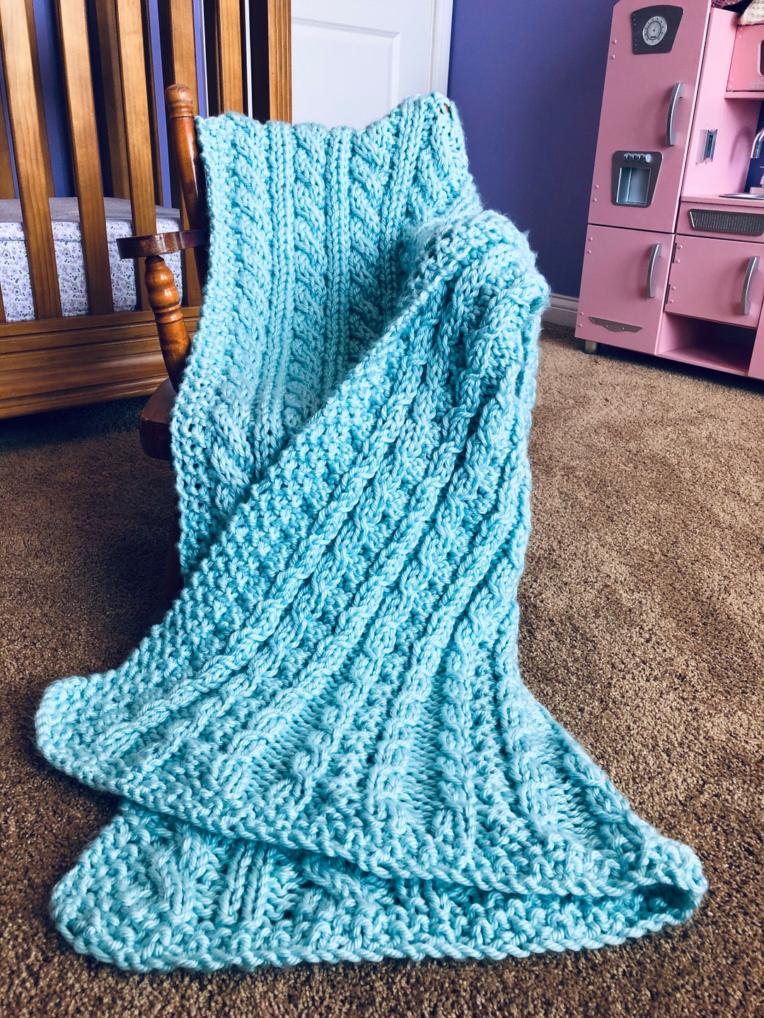 Reversible Multi-cable Baby Blanket Pattern - Etsy