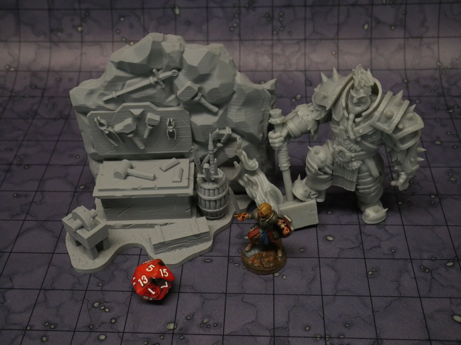 DnD Terrain Fire Giant Forge Lost Adventures Dungeons | Etsy