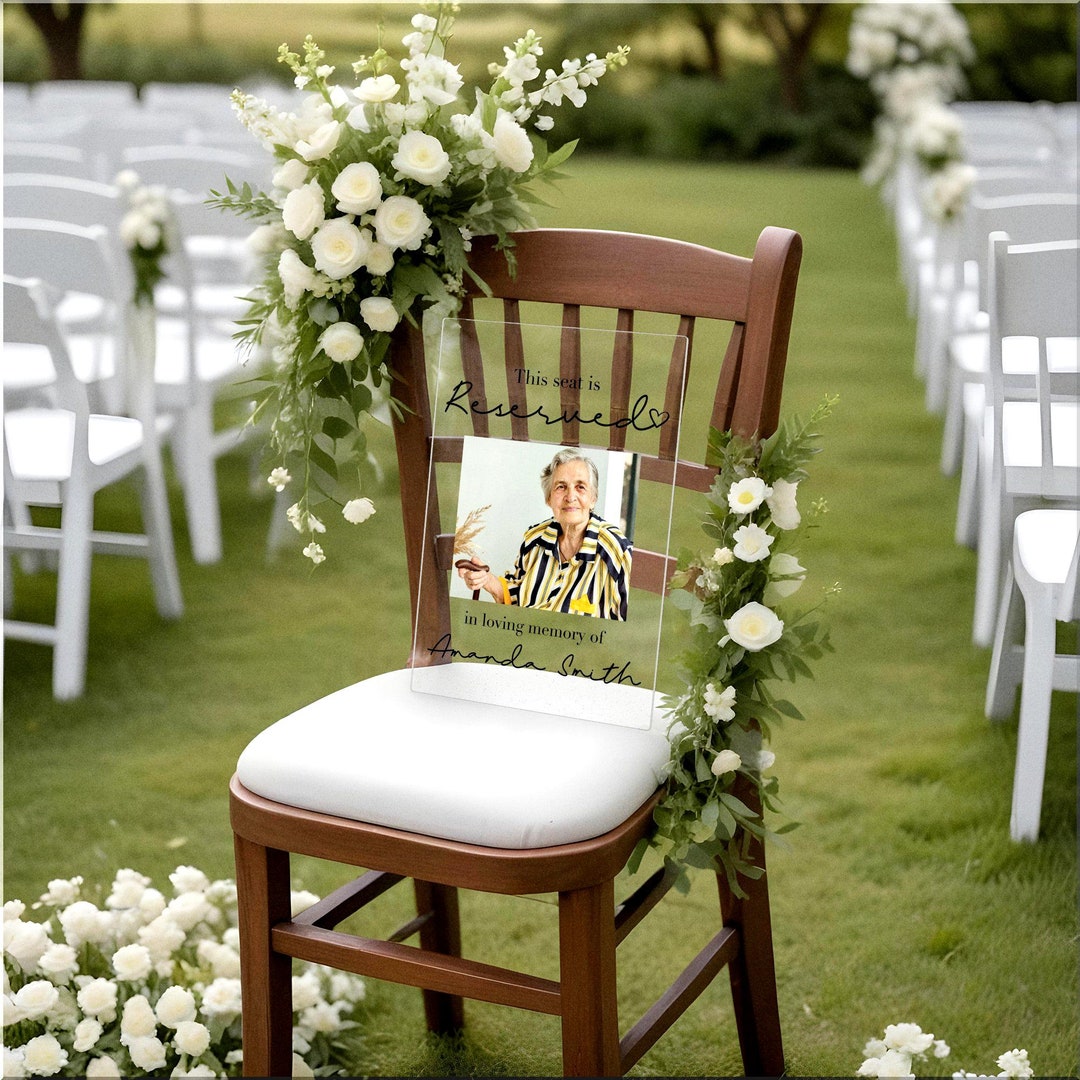 Personalized in Loving Memory Sign, Memorial Seat Sign Wedding Decor ...