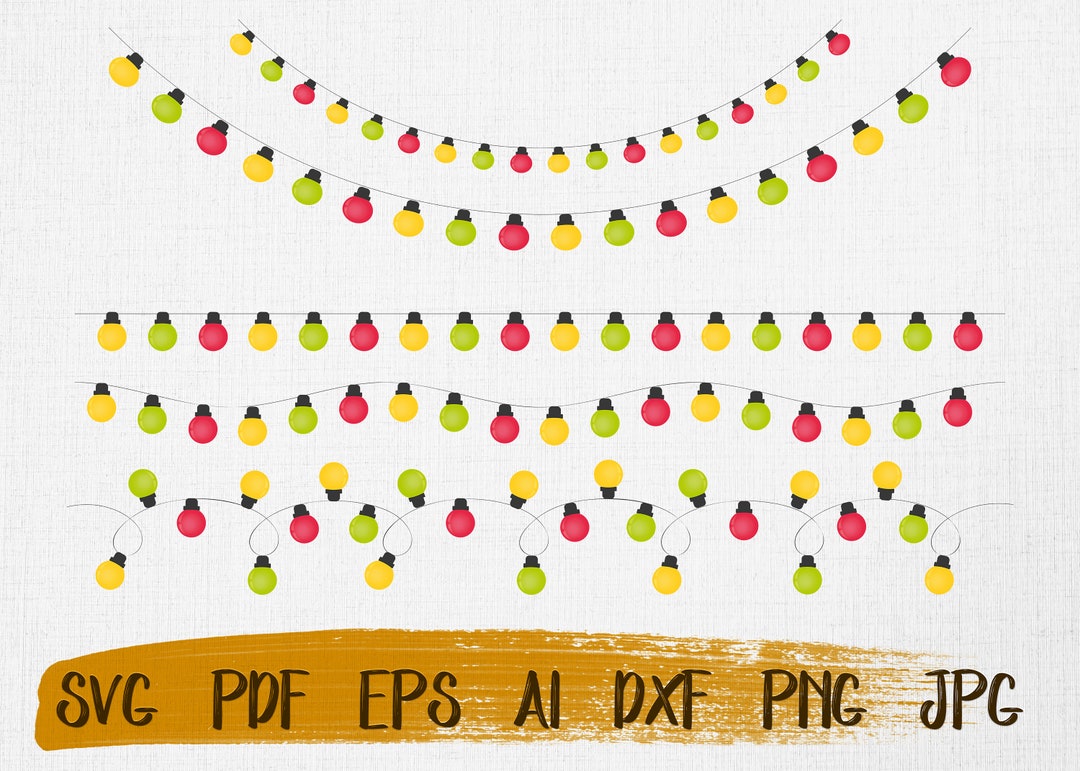 Luces SVG Clipart Digital Art Decor Cut File Images Vector Christmas ...