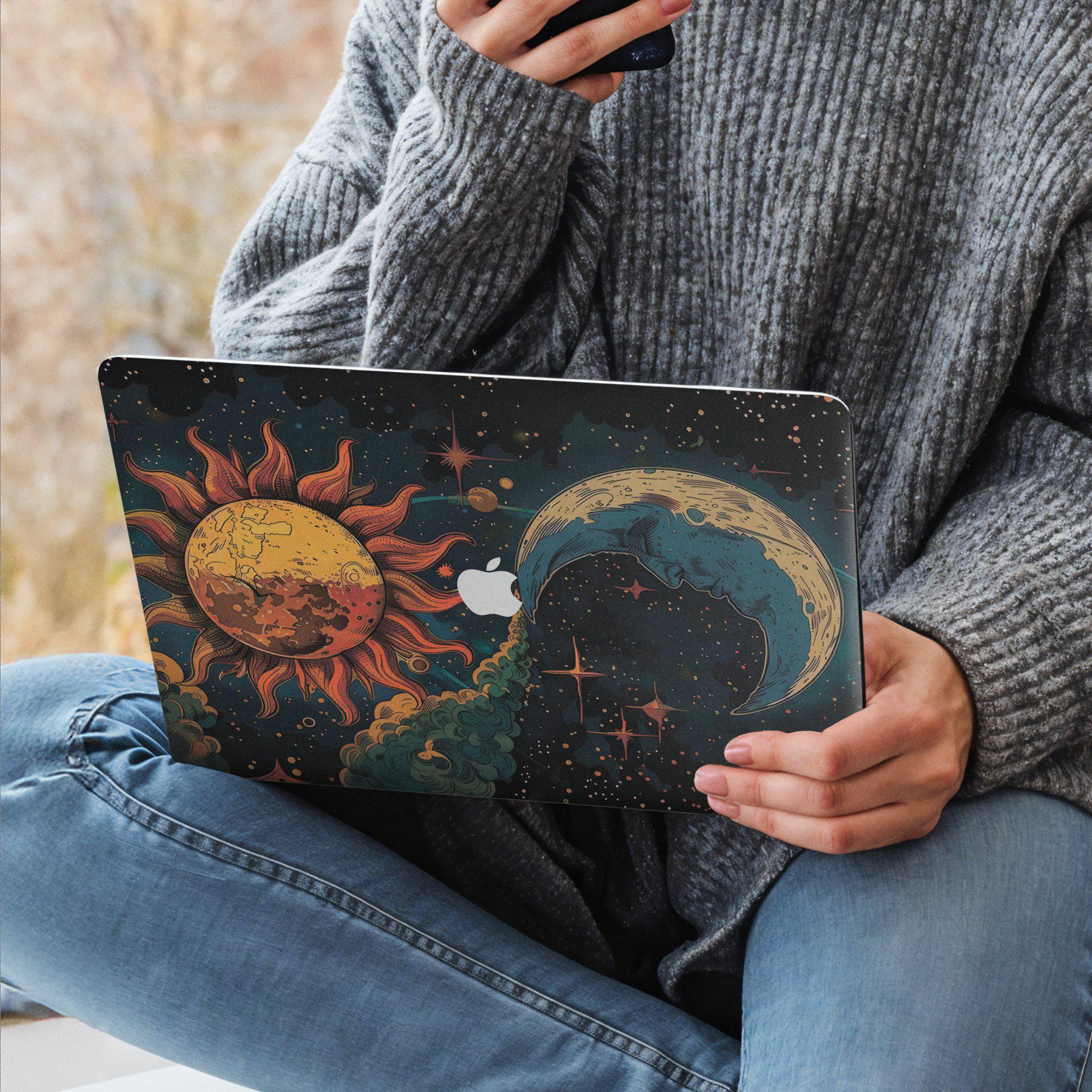 Solar System Sun Moon MacBook Case, Space Cosmic Stars MacBook Pro 16 ...