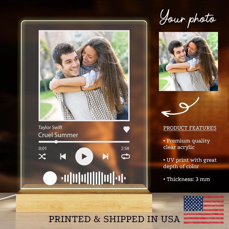 Personalised Song Plaque With Stand, Personalised Music Plaque With ...