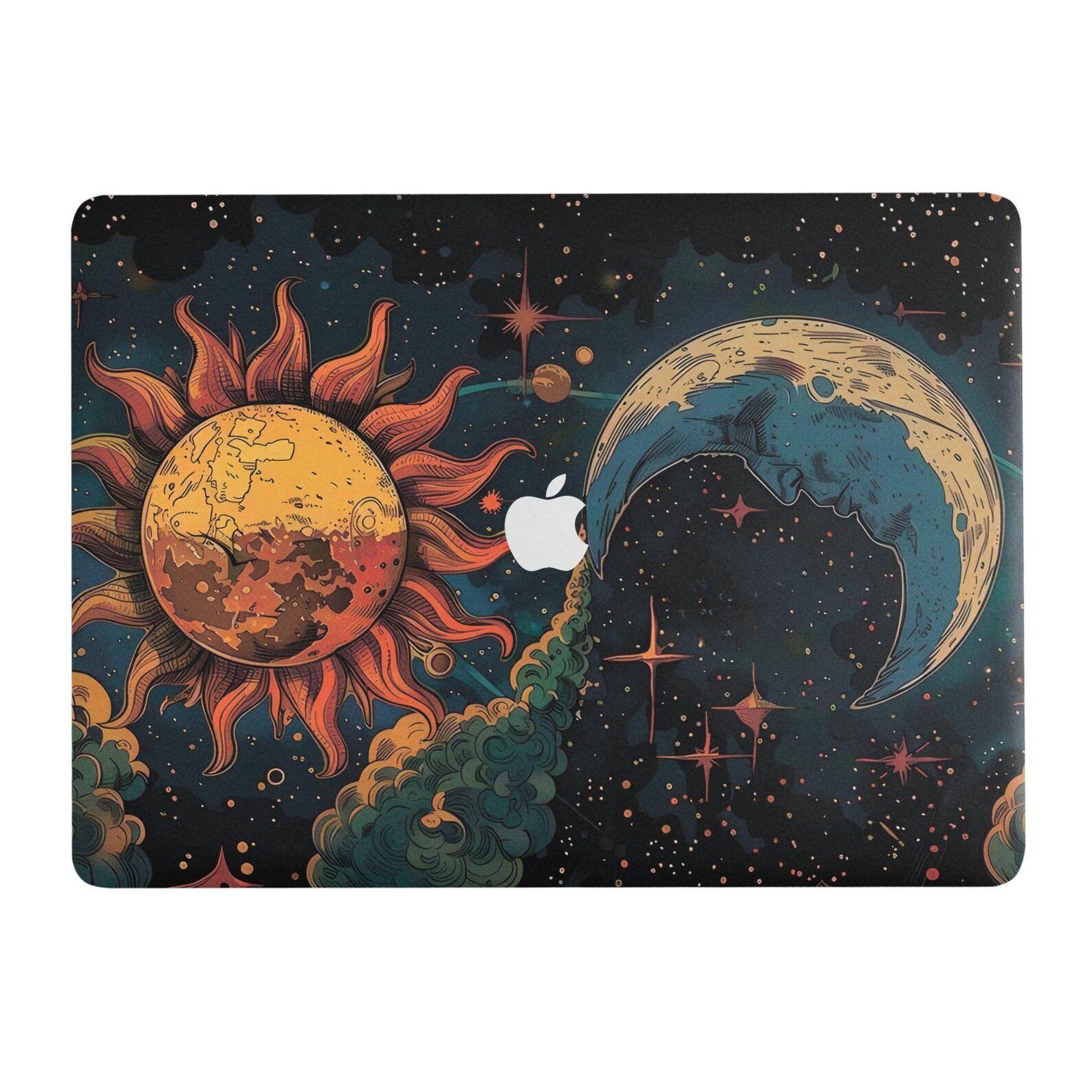 Solar System Sun Moon MacBook Case, Space Cosmic Stars MacBook Pro 16 ...