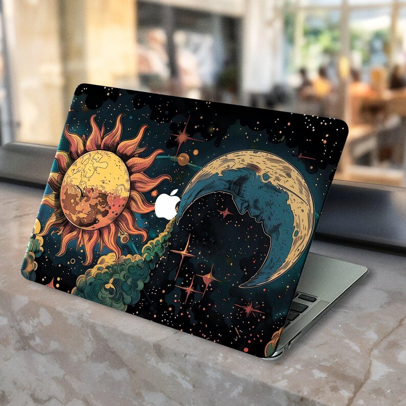 Solar System Sun Moon MacBook Case, Space Cosmic Stars MacBook Pro 16 ...