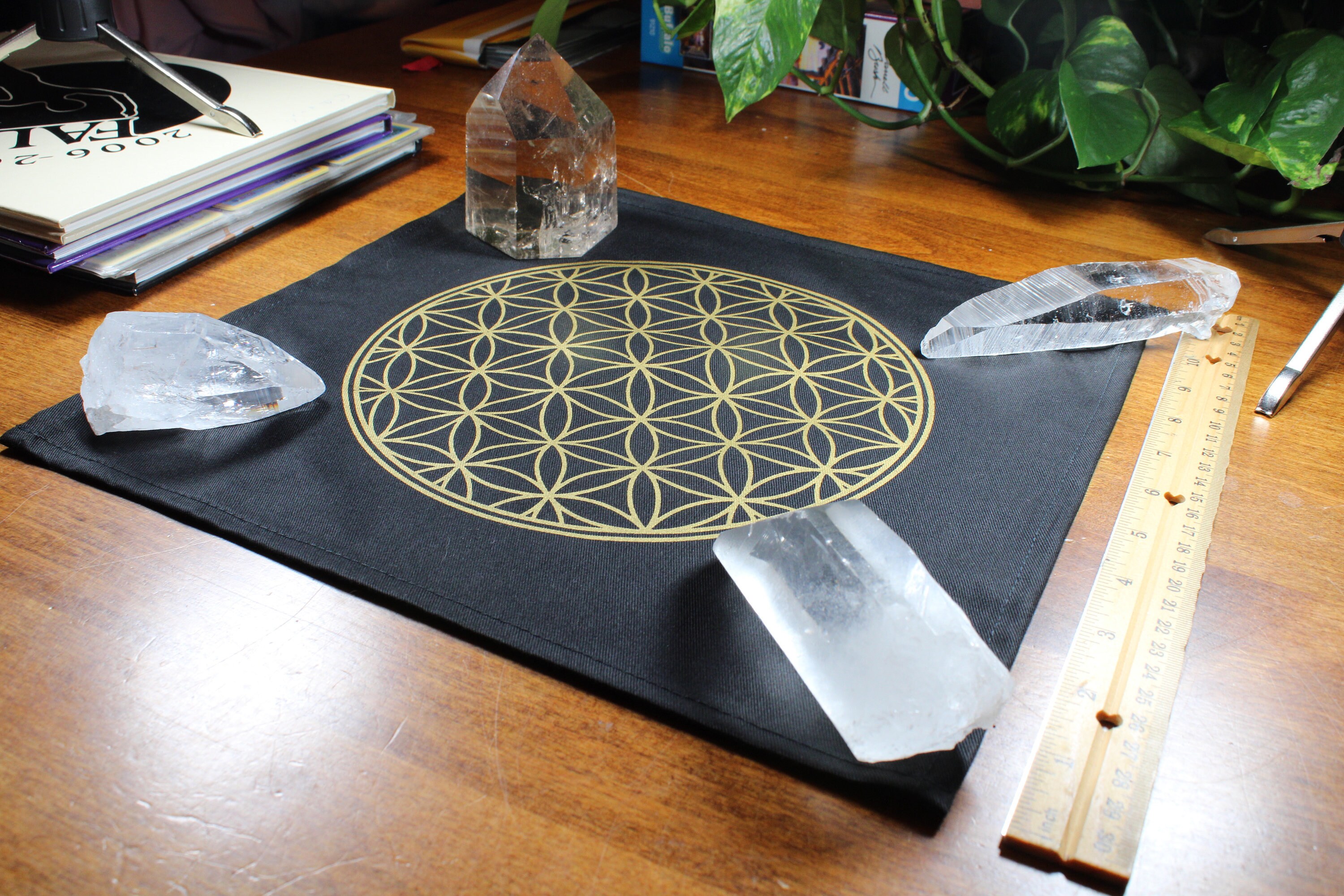 Flower of Life Crystal Grid / Cotton Crystal Grid / 12 x 12 | Etsy