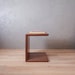 Walnut Side Table C-shape, End Table - Etsy