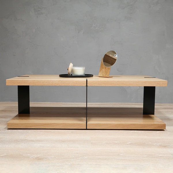 Rectangular Oak Coffee Table - Etsy